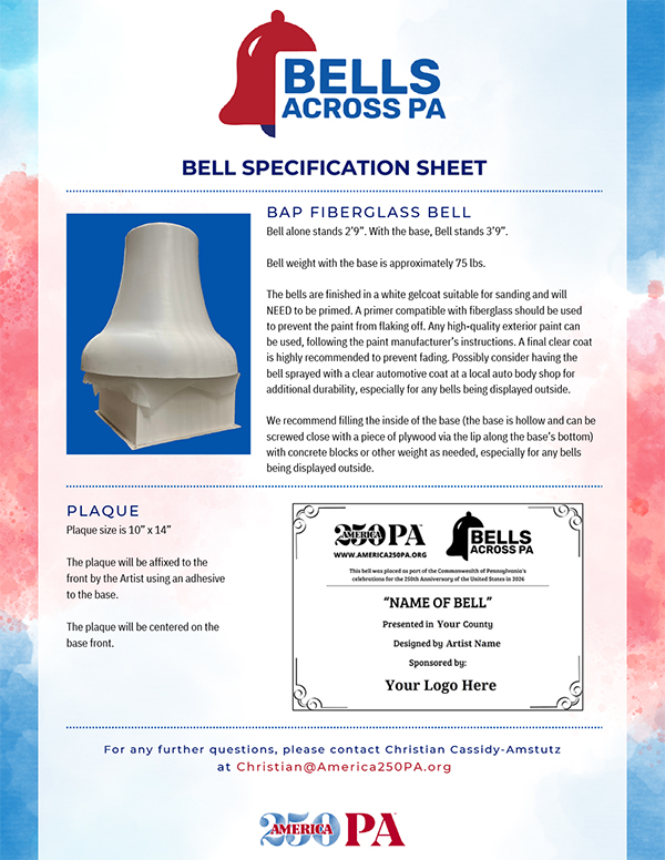 PA Artists Invited to Join ‘Bells Across PA’